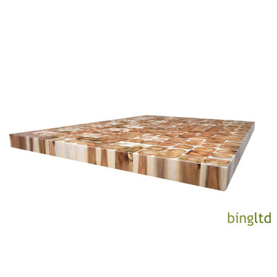 BingLTD - 42" L x 30" W Rectangular Acacia Butcher Block Standard Countertop with End Grain ...